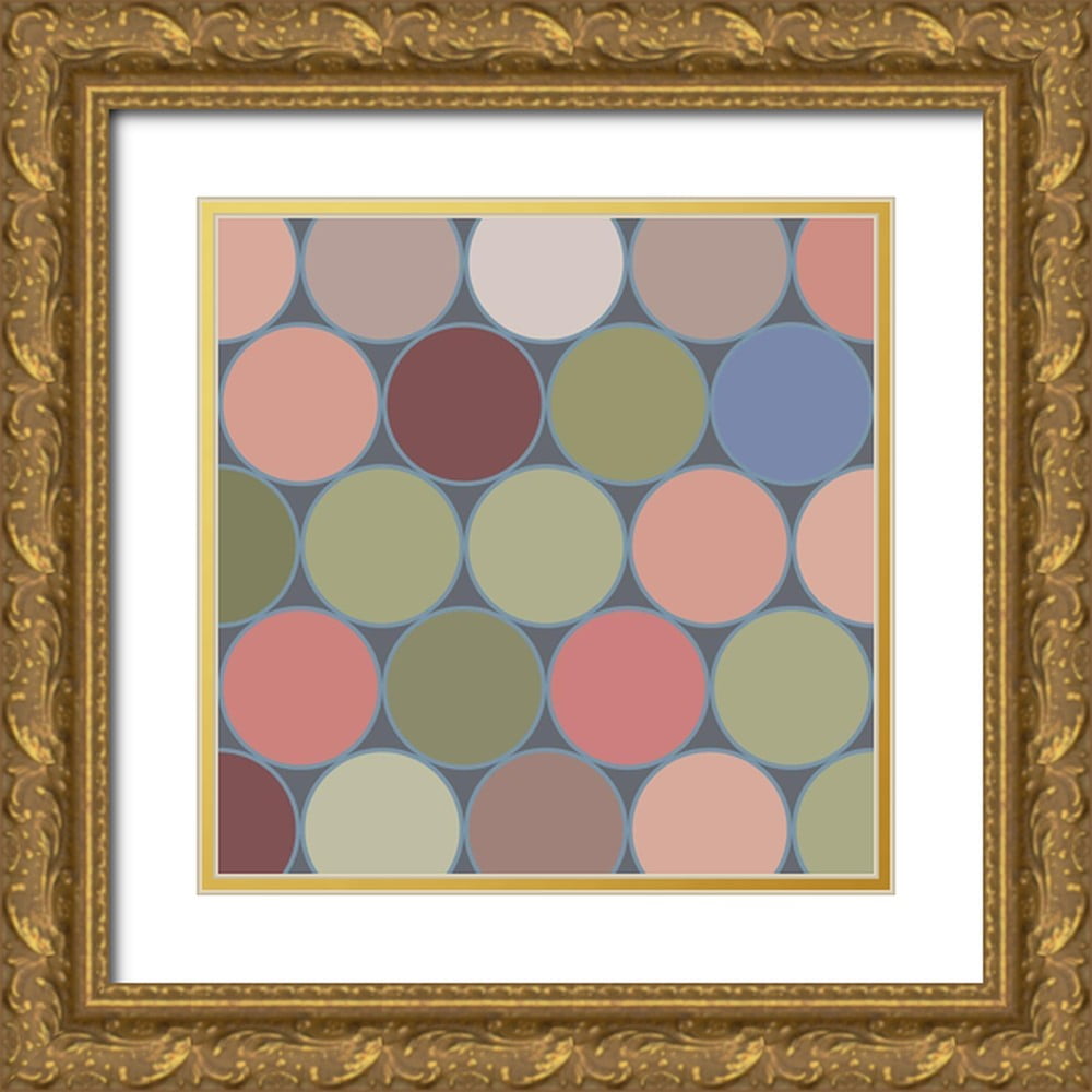 Grayscale 12x12 Gold Ornate Wood Framed with Double Matting Museum Art ...