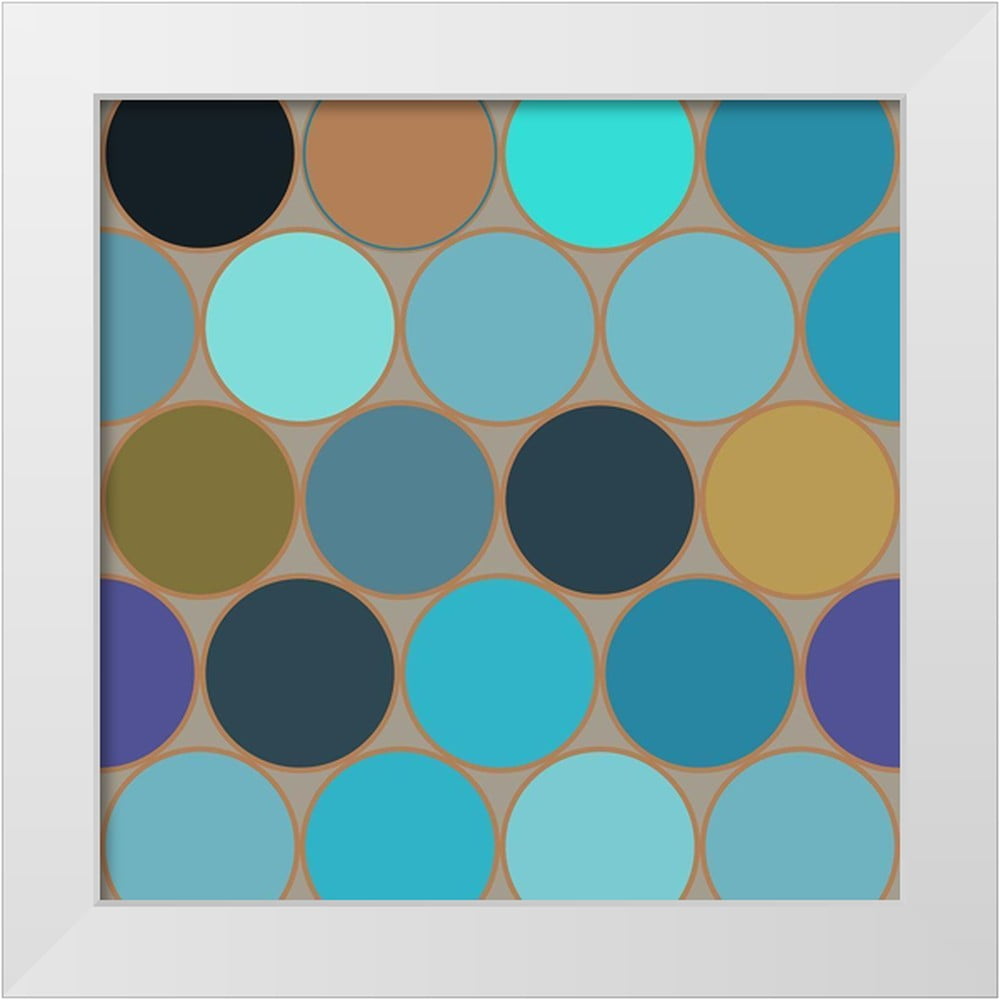 Grayscale 12x12 White Modern Wood Framed Museum Art Print Titled - Cool Circles I - Walmart.com