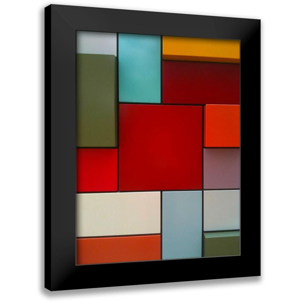 Grayscale 12x14 Black Modern Framed Museum Art Print Titled - Block ...