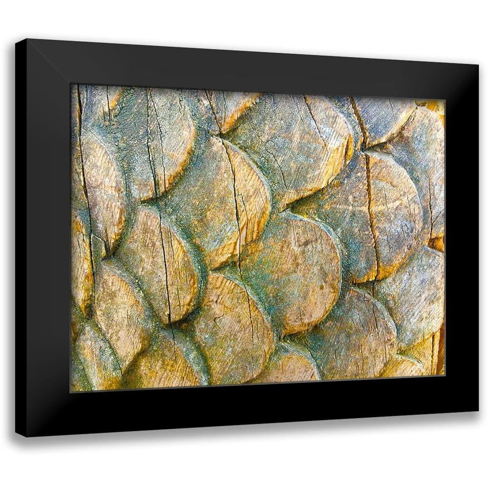 Grayscale 14x12 Black Modern Framed Museum Art Print Titled - Wooden ...
