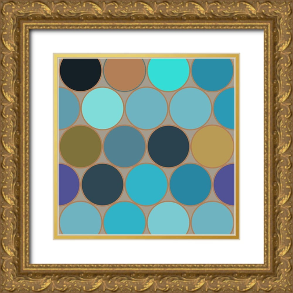 Grayscale 20x20 Gold Ornate Wood Framed with Double Matting Museum Art ...