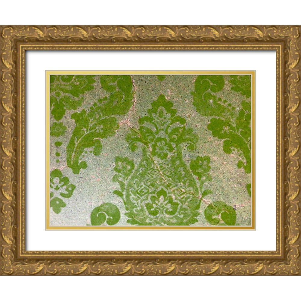 Grayscale 24x19 Gold Ornate Wood Framed with Double Matting Museum Art ...