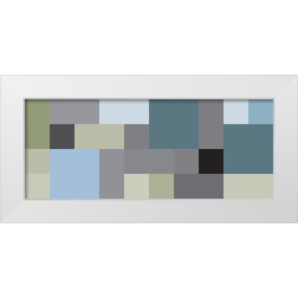 Grayscale 32x15 White Modern Wood Framed Museum Art Print Titled ...