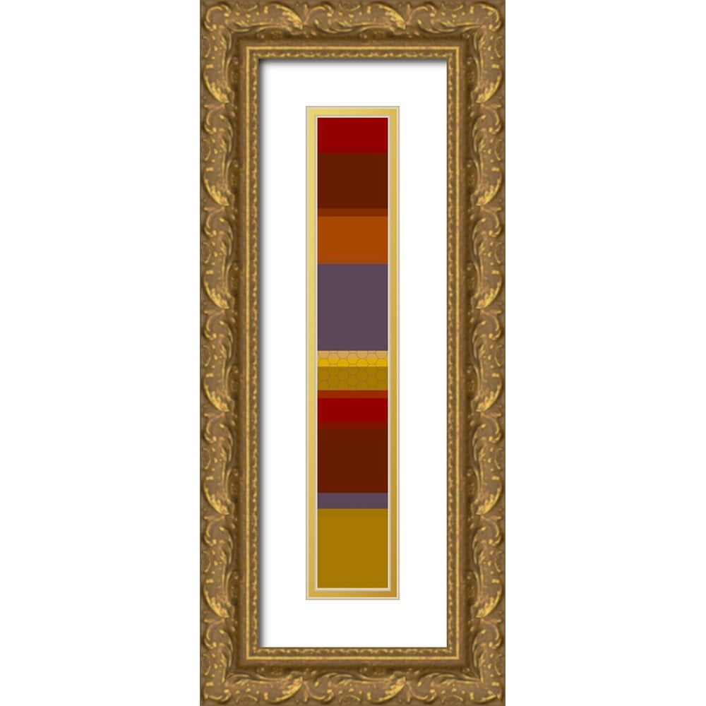 Grayscale 7x24 Gold Ornate Wood Framed with Double Matting Museum Art ...