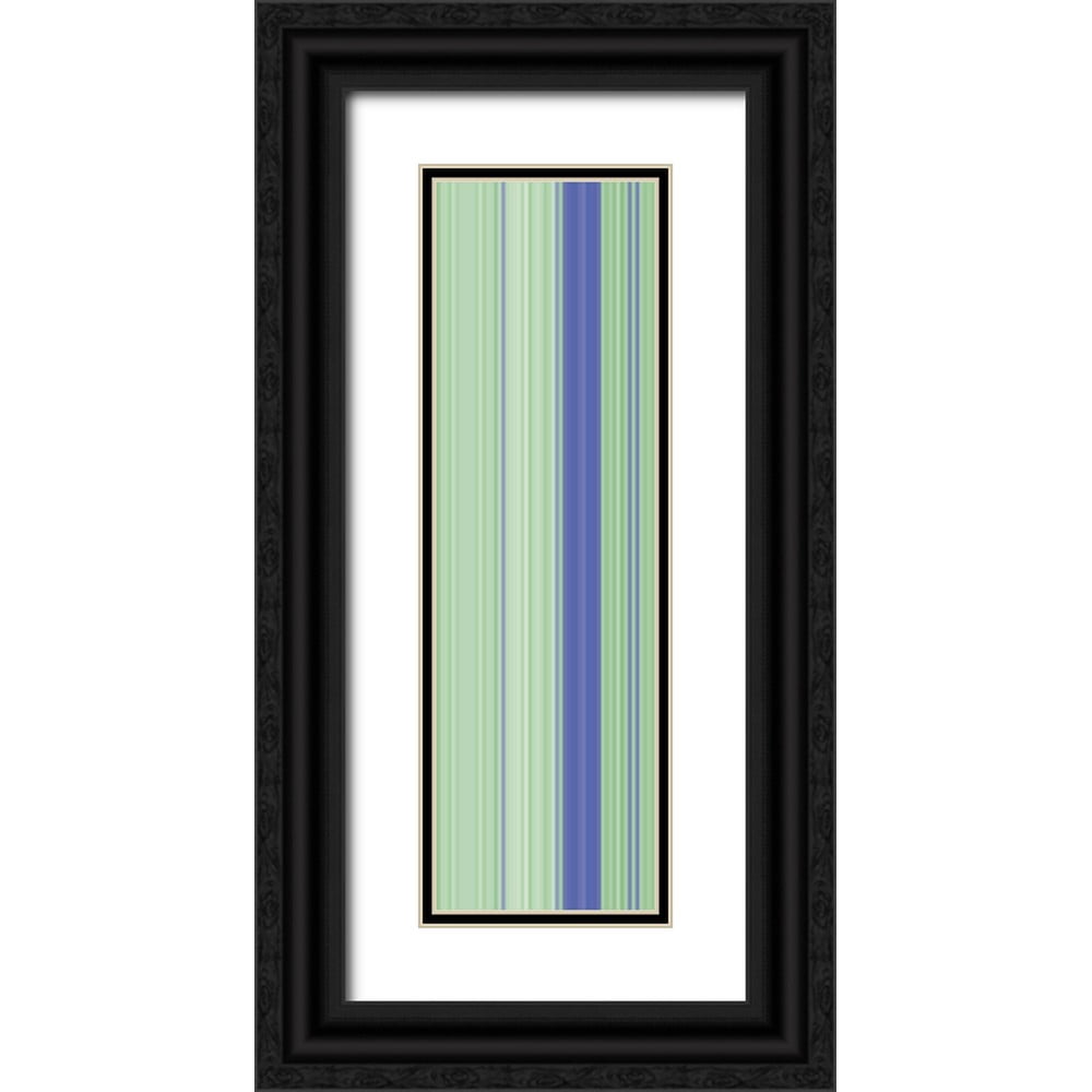 Grayscale 8x18 Black Ornate Wood Framed with Double Matting Museum Art ...