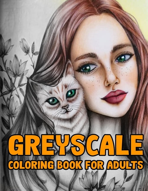 Grayscale Coloring Book for Adults (Paperback) - Walmart.com