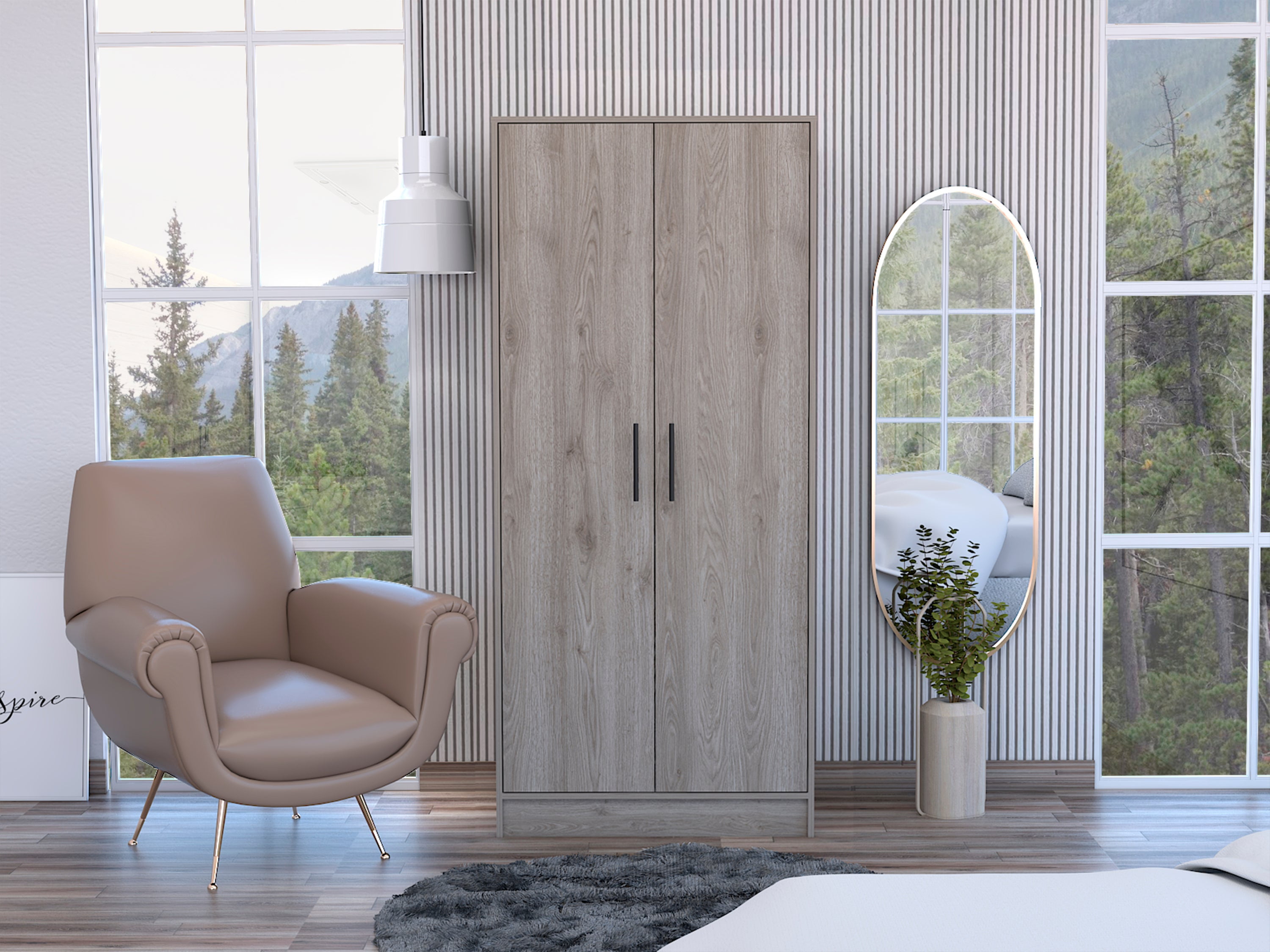 Grayson Rectangle Wardrobe - Walmart.com