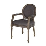 Grayson Rustic Wood and Gray Linen Chair - Walmart.com