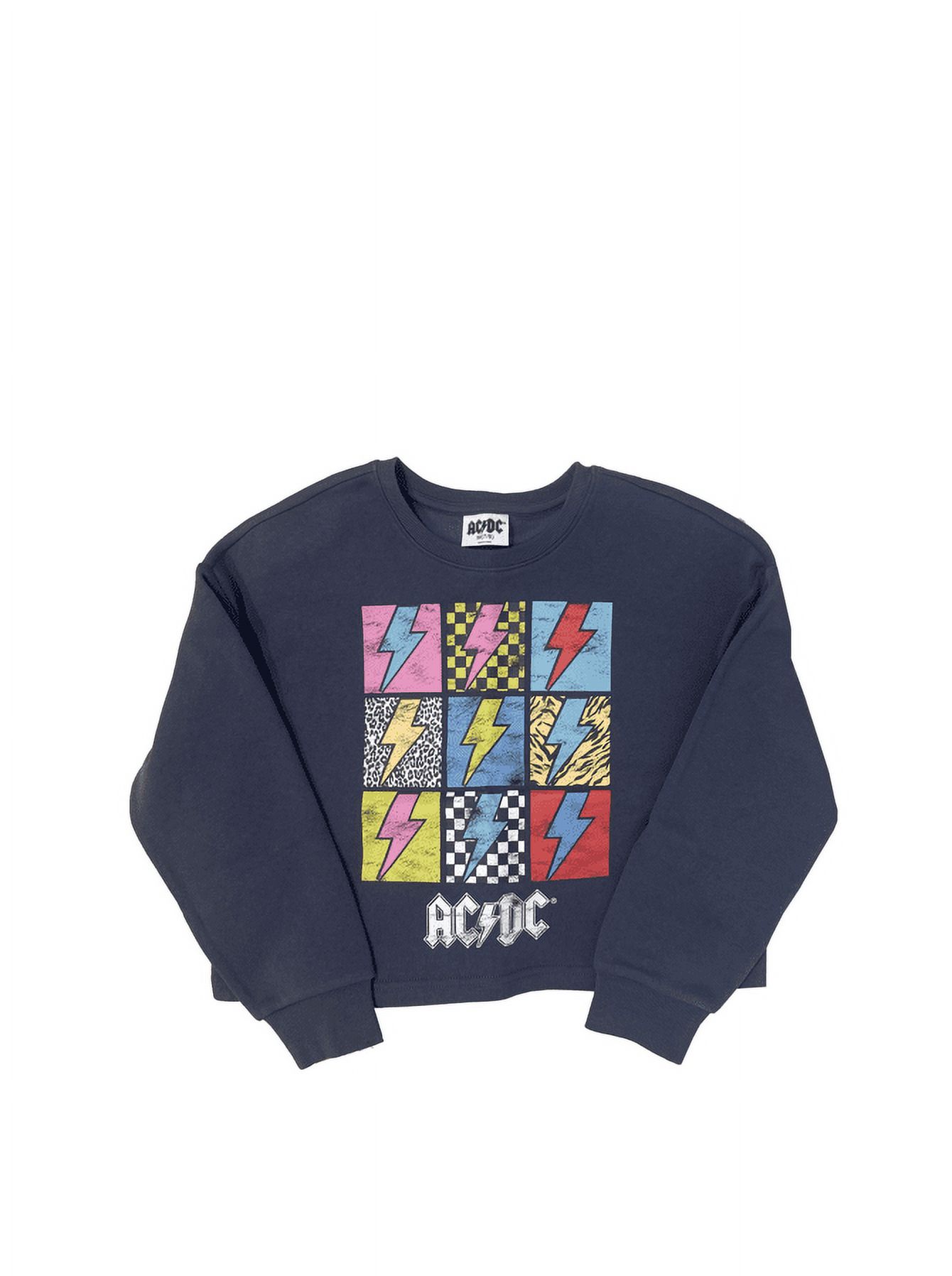 Grayson Social Girls ACDC Graphic Crewneck Sweatshirt with Long Sleeves ...