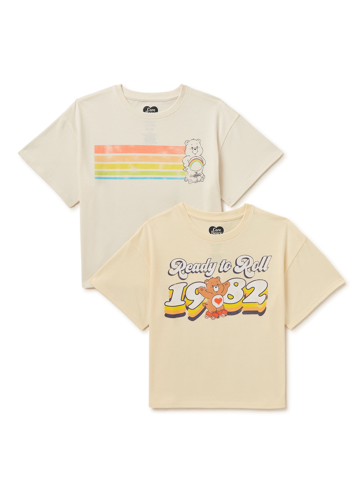 Grayson Social Girls Care Bears Graphic Tees 2-Pack, Retro, Comfortable ...