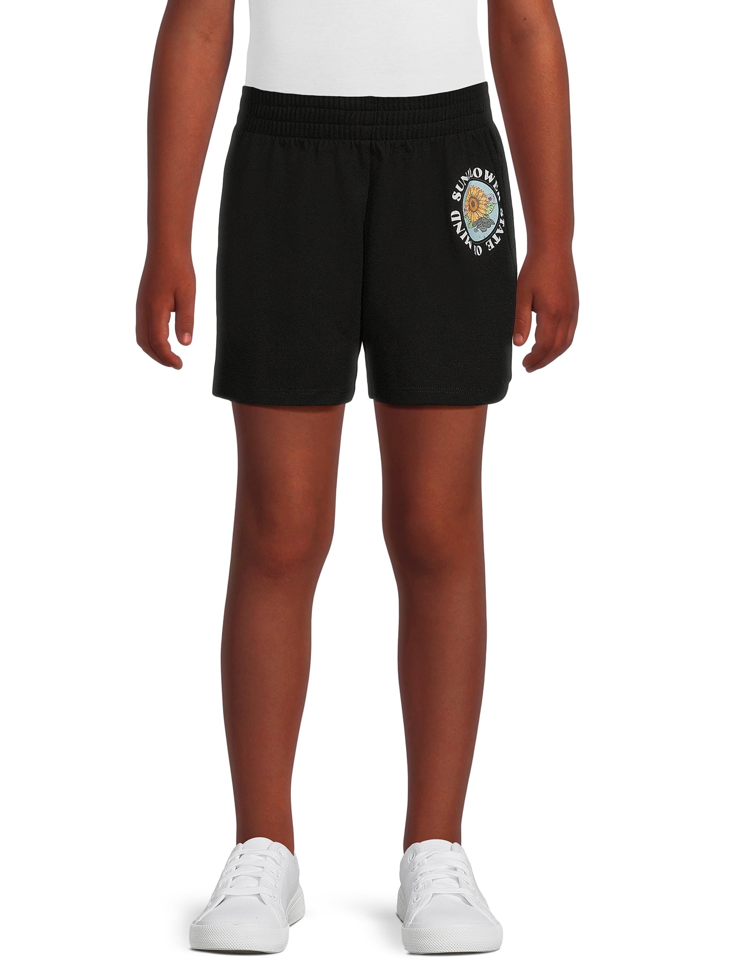 Grayson Social Girls Casual Pull On Stretchy Shorts, Sizes 4-18 & Plus ...