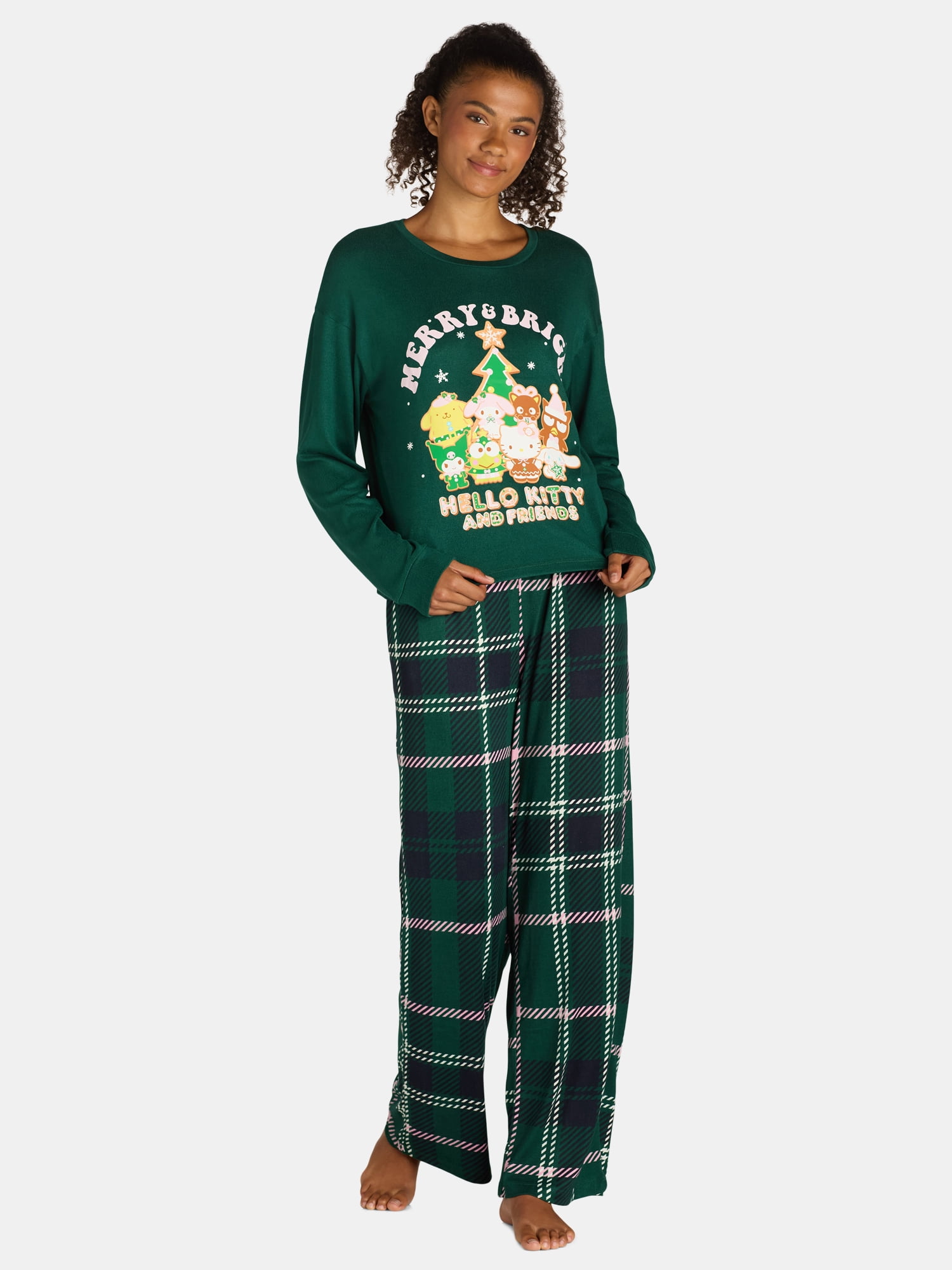 Grayson Social Hello Kitty Junior's Sleep Tee and Pants Set, Sizes S-3X ...