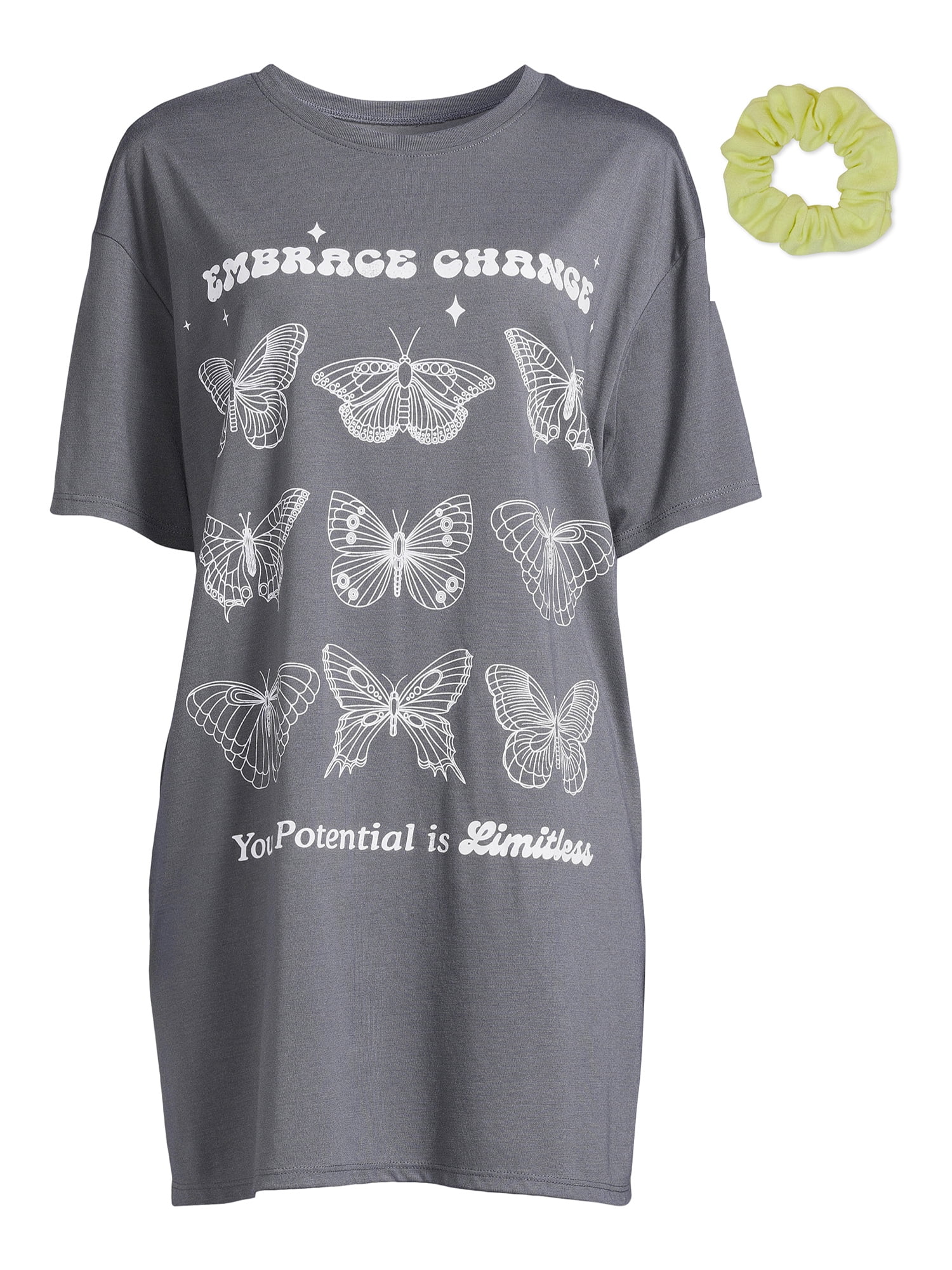 Grayson Social Junior's Butterfly Sleepshirt, Sizes S-3X - Walmart.com