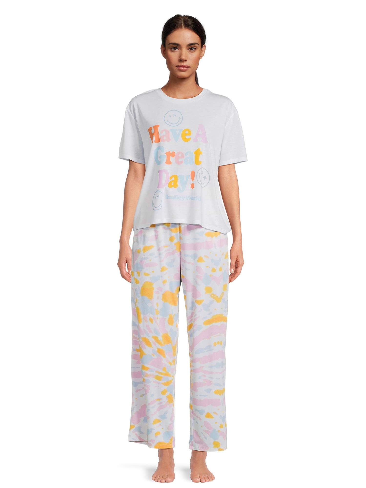 Grayson Social Juniors Sleep Tee and Pants Pajama Set - Walmart.com