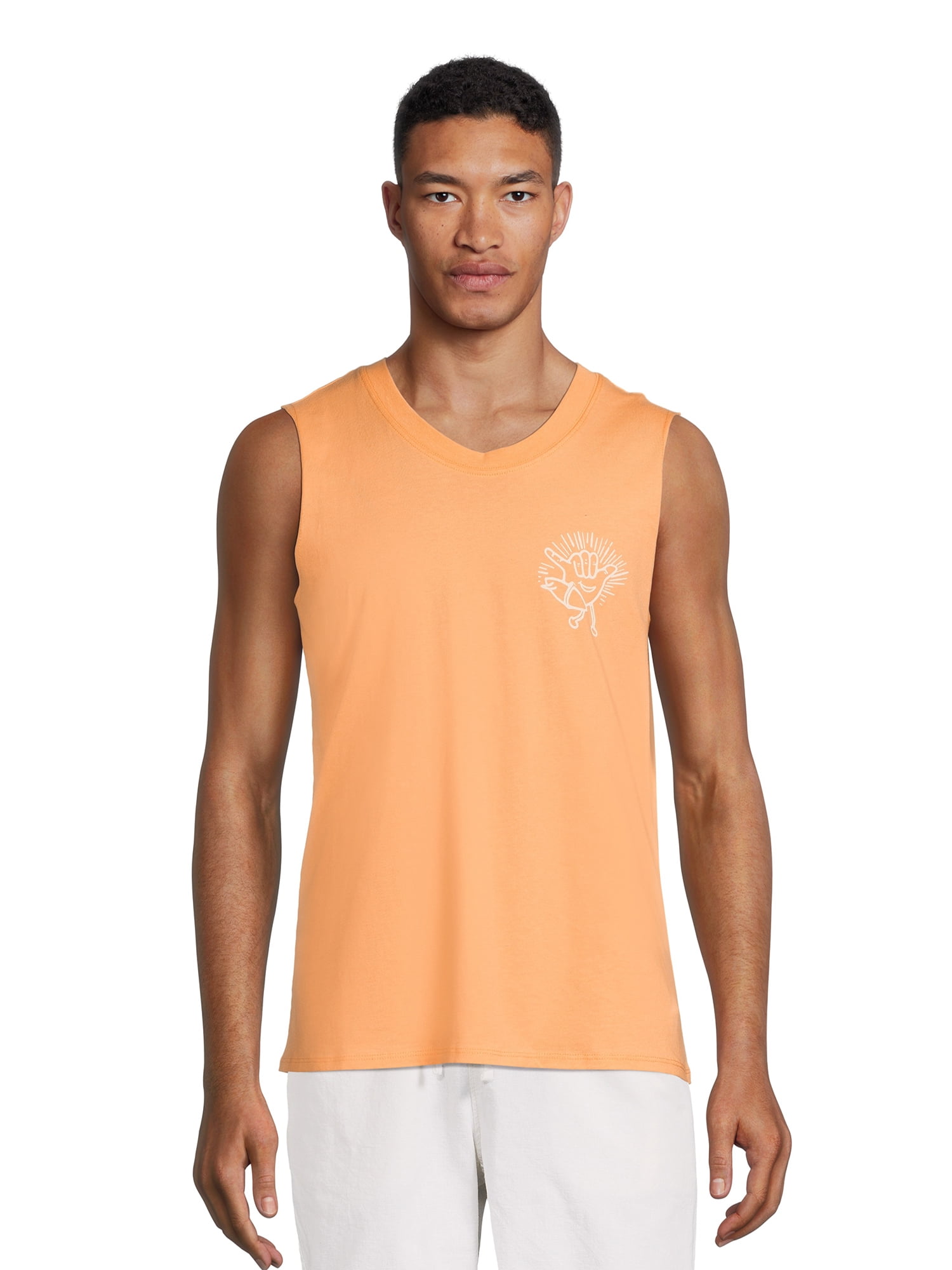 Grayson Social Sunshine & Beach Mens Graphic Muscle Tank Top, Sizes S ...