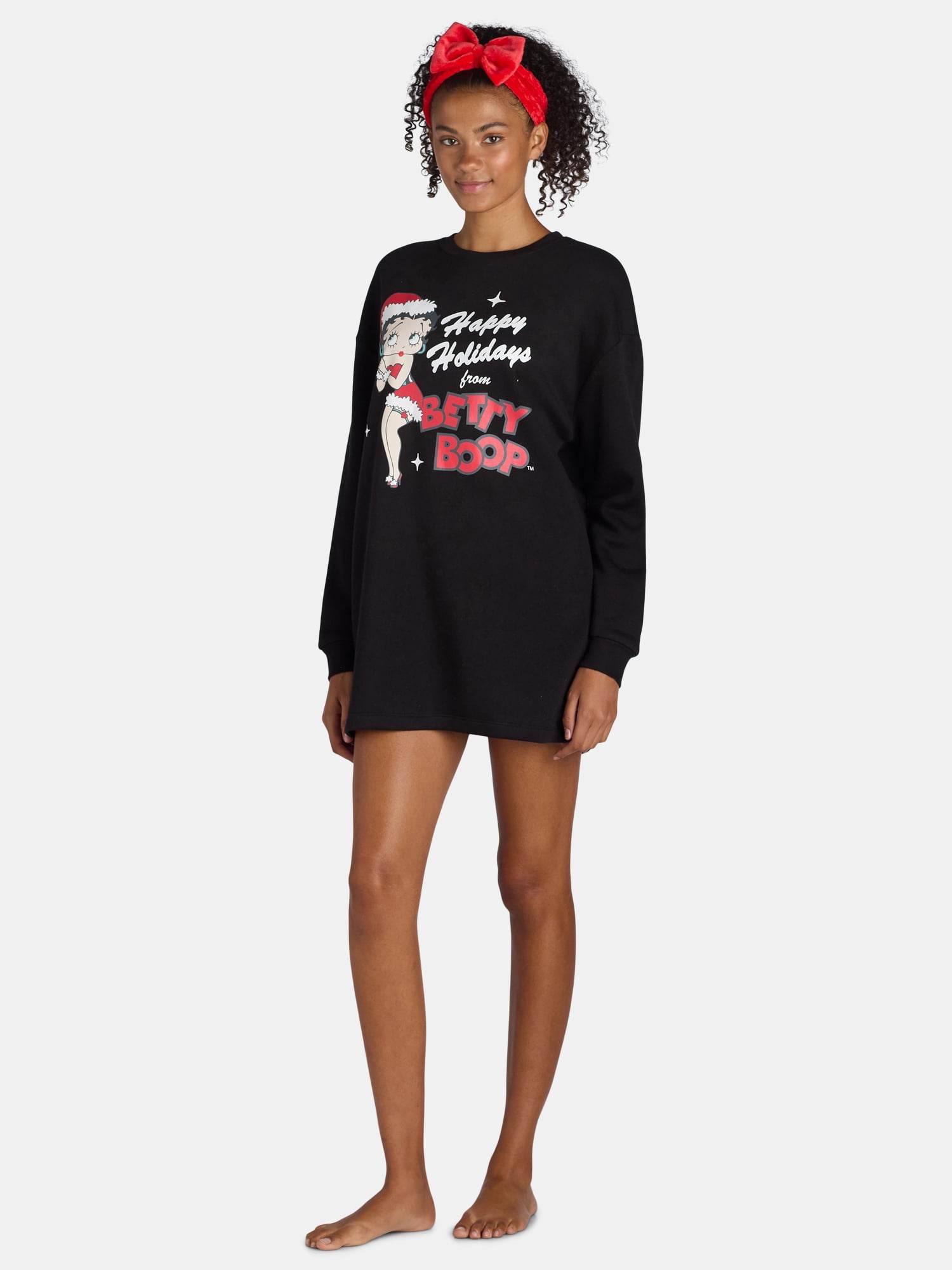 Grayson Social Betty Boop Junior's Sleep Dress and Cozy Headband 2 ...