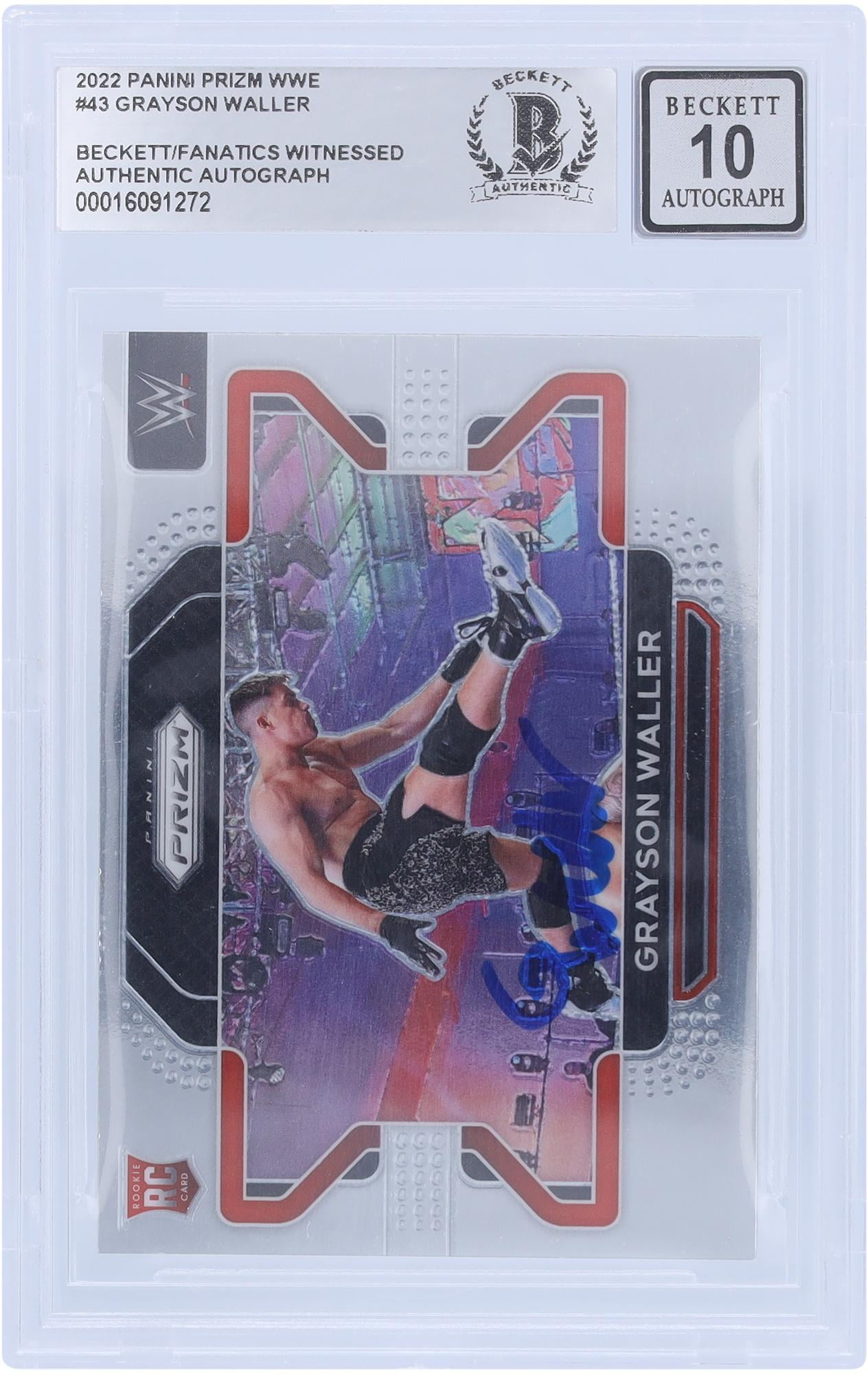 Grayson Waller WWE Autographed 2022 Panini Prizm #43 Beckett Fanatics ...