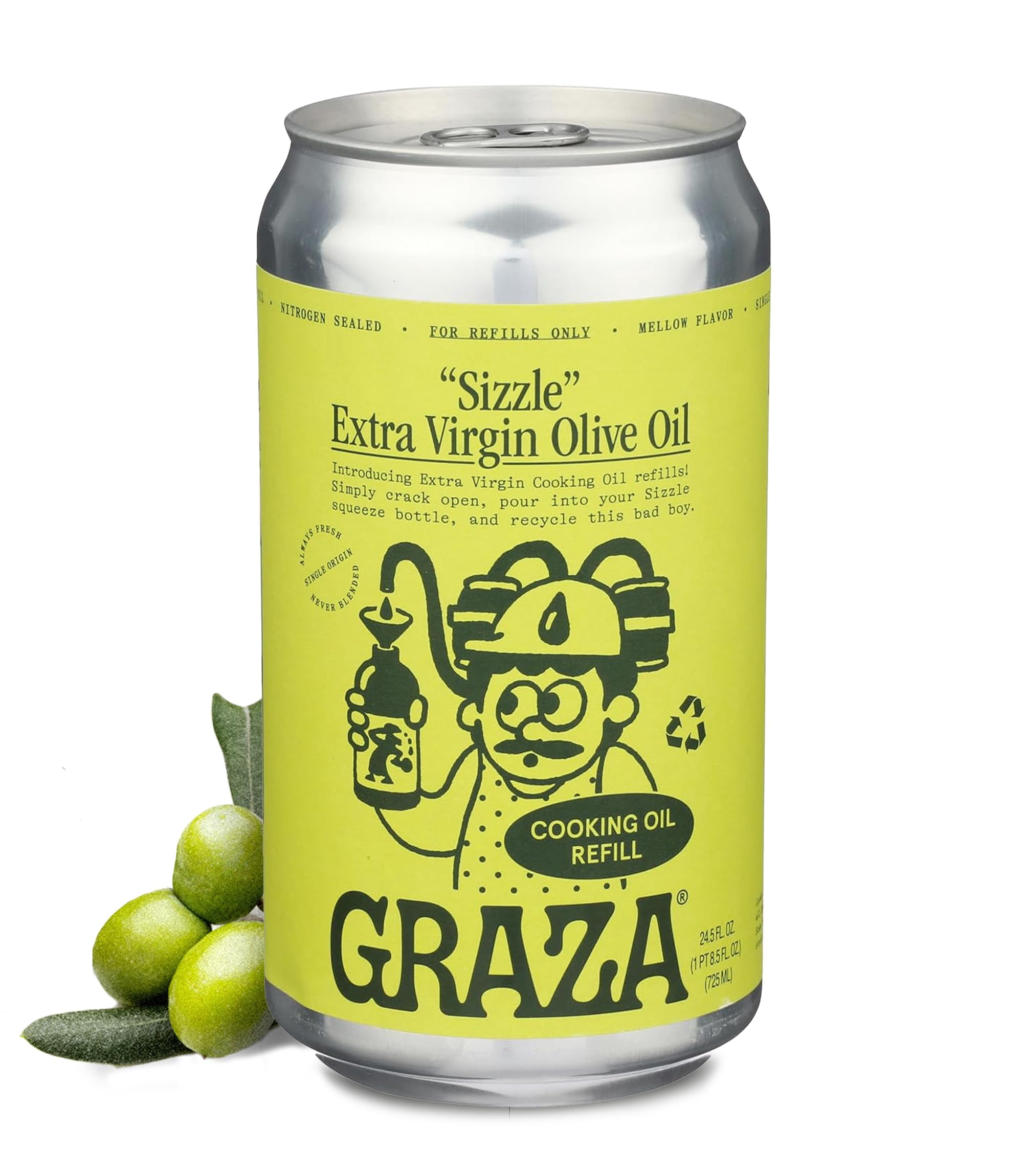 Graza Sizzle Extra Virgin GGA1 Olive Oil, Cooking Oil - High Polyphenol ...