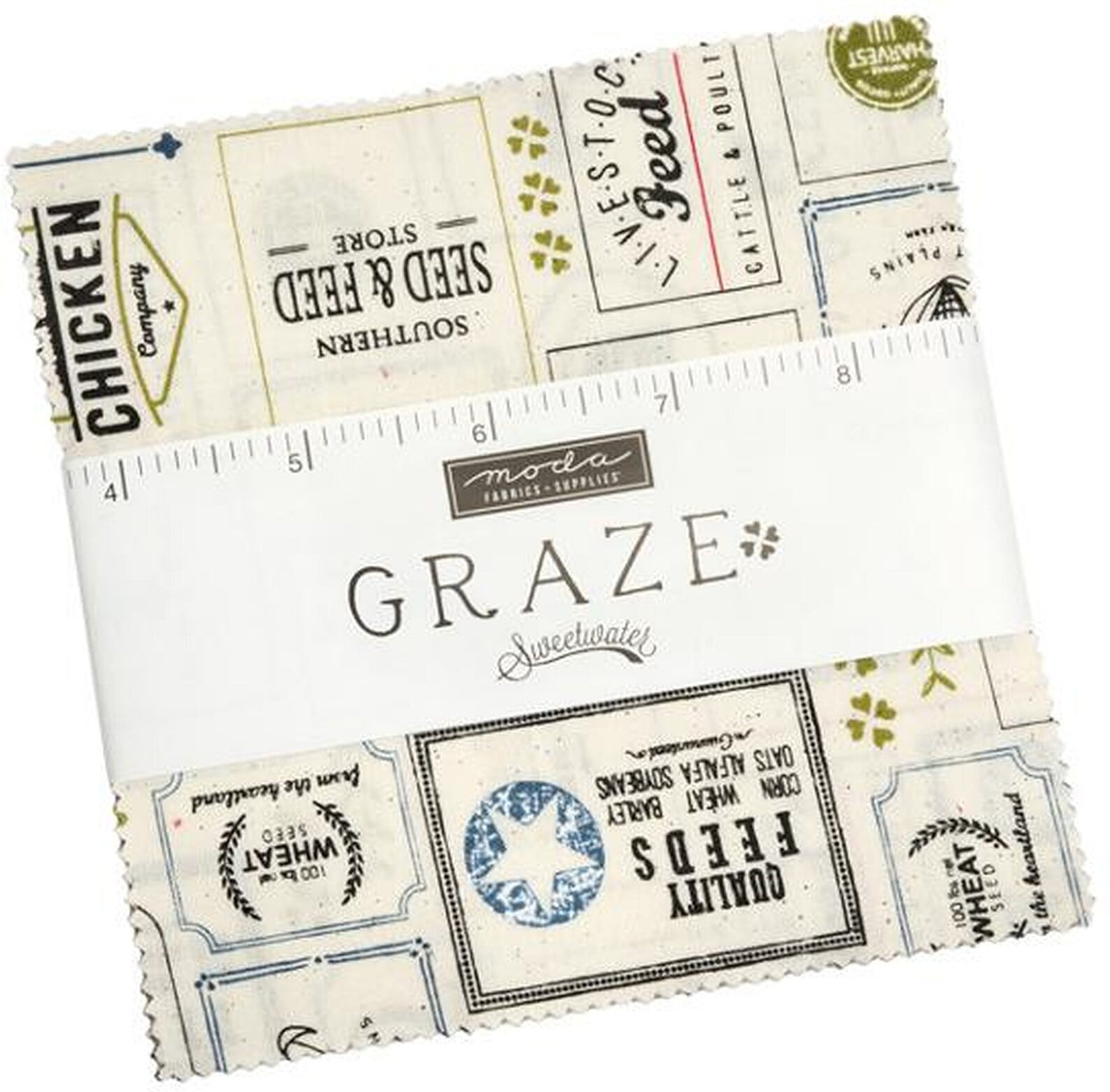 Graze Charm Pack by Sweetwater; 42 - 5" Precut Fabric Quilt Squares ...