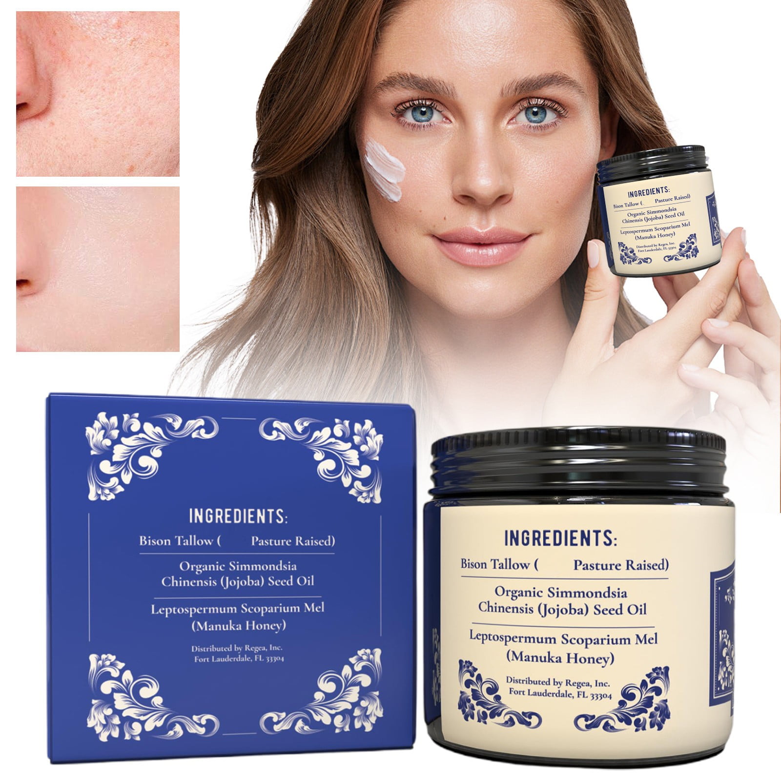 Grazly Unscented Whipped Tallow Balm - Grass-Fed Tallow & Jojoba Oil ...