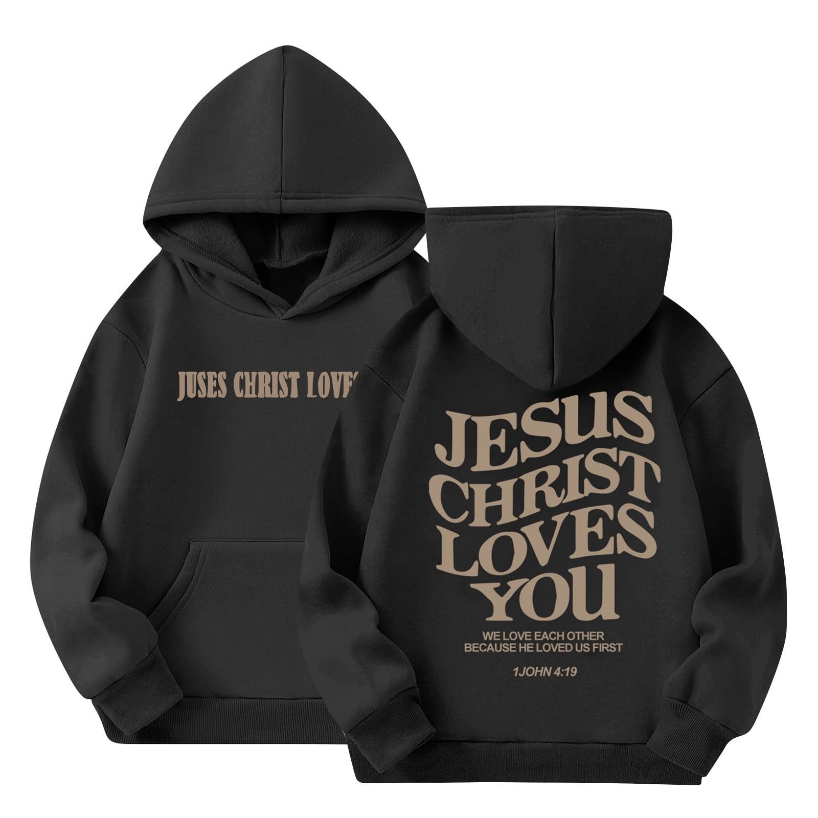 Grblisyd Christian Hoodies JESUS CHRIST LOVES YOU Hoodie for Teen Girls ...