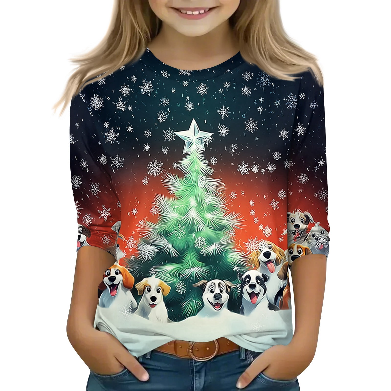 Grblisyd Christmas Gifts for Grandkids, Christmas Shirts for Girls 10 ...