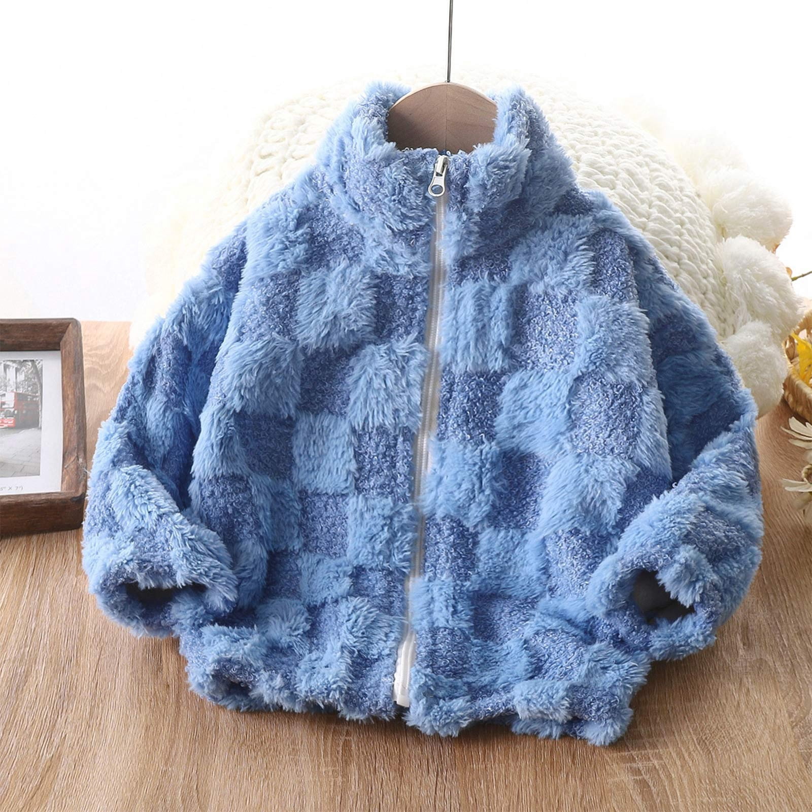 Grblisyd Girls Fleece Jacket Zipper Lightweight Jacket Cozy Soft Stand ...