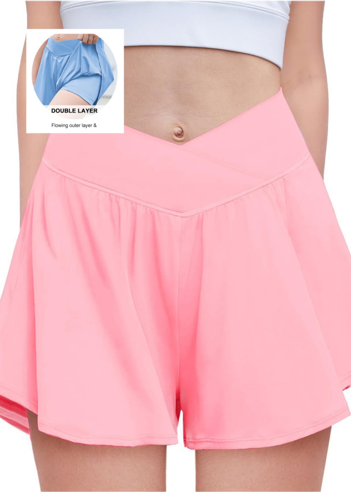 Grblisyd Girls Tennis Skirt High Waist Elastic Golf Skorts with Pocket ...