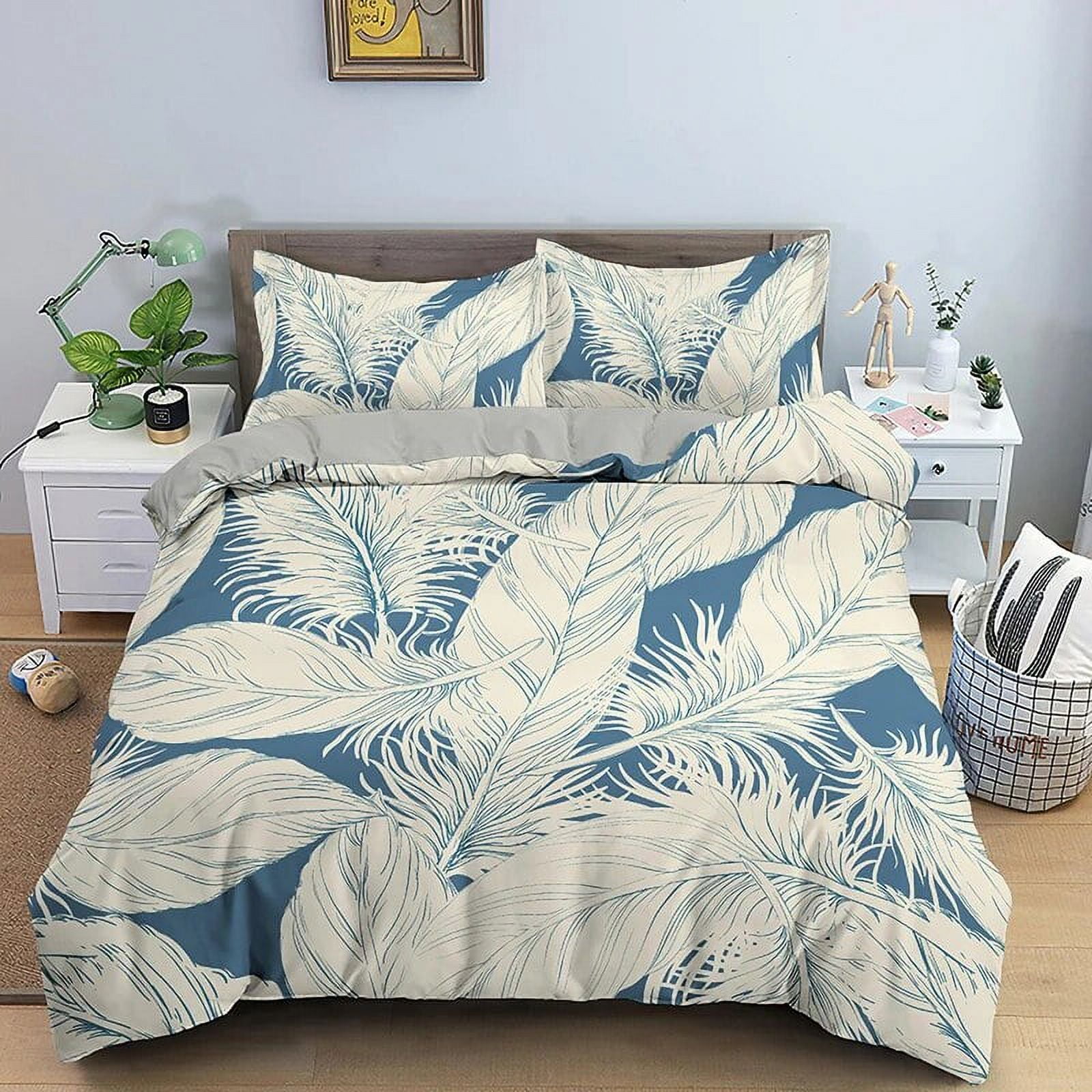 Gre Leaves Bedding Set Girls Boys Kids King Twin Full Size Duvet Cover ...