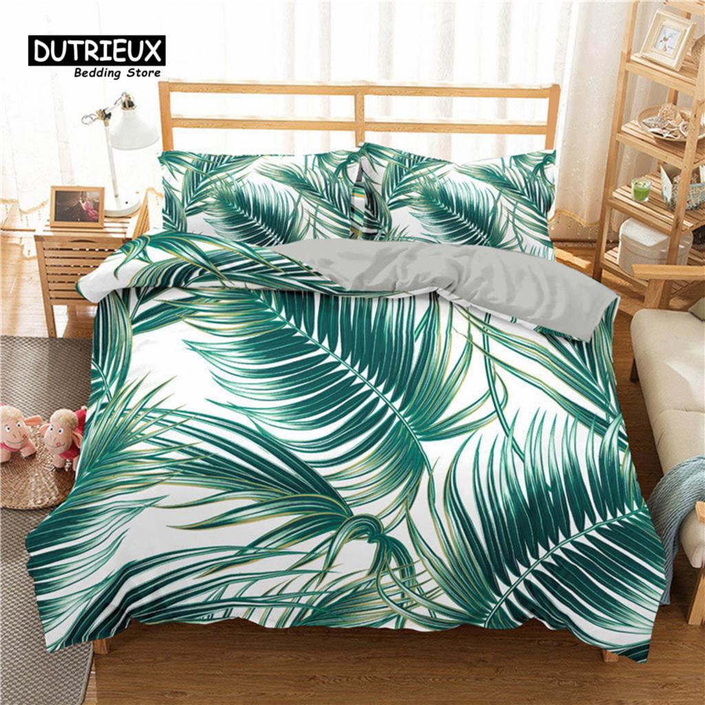 Gre Palm Leaf Bedding Set Hawaiian Tropical Leaves Duvet Cover ...