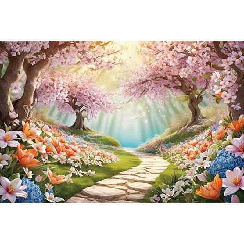 Gre Spring Pink Sakura Backdrop Cherry Blossom Forest Photo Shoot ...