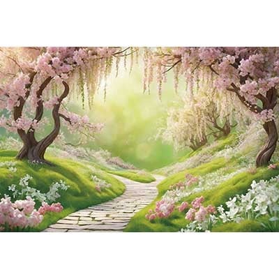 Gre Spring Pink Sakura Backdrop Cherry Blossom Forest Photo Shoot ...