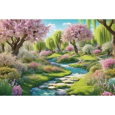 Gre Spring Pink Sakura Backdrop Cherry Blossom Forest Photo Shoot ...