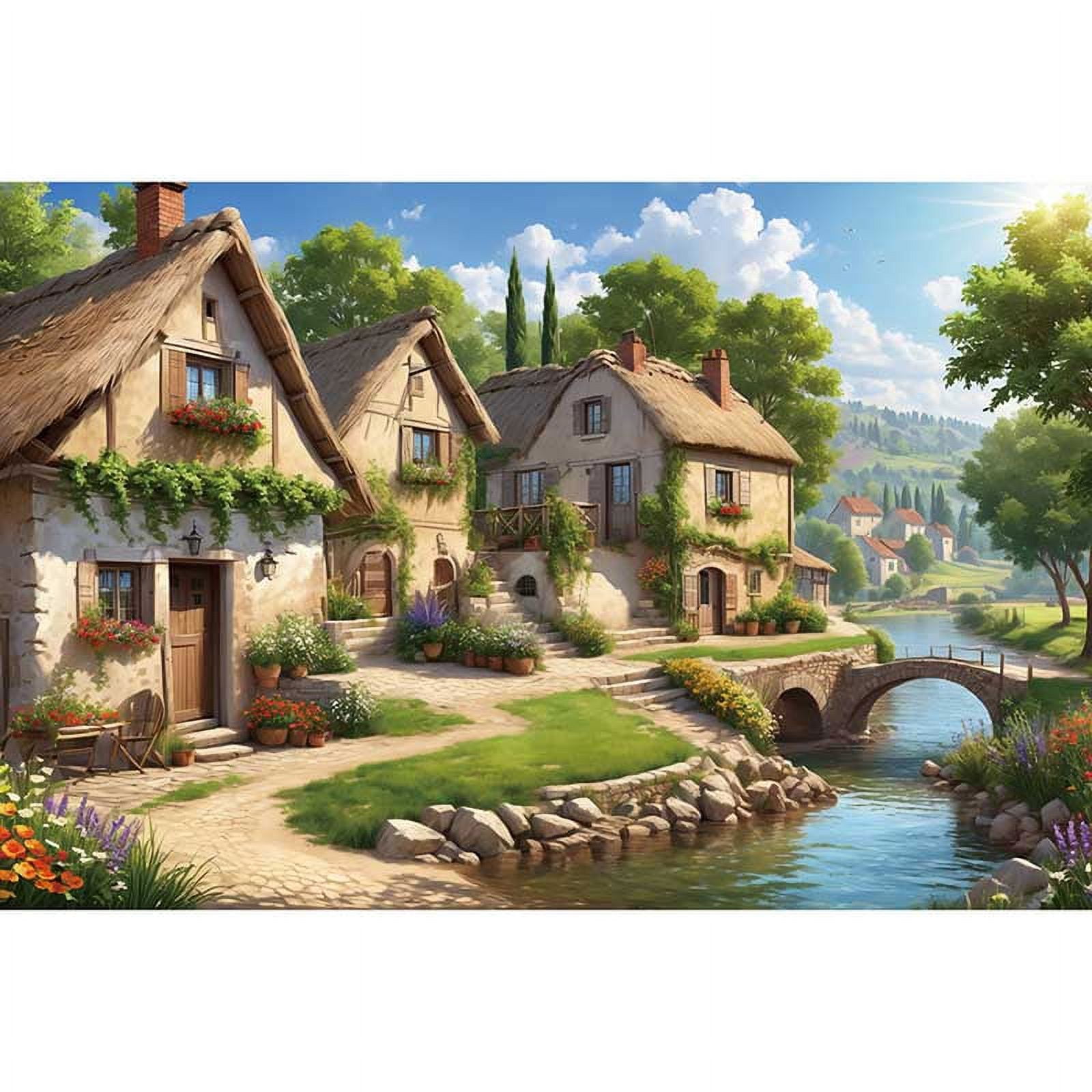 Gre Spring Village Tree s River Photography Backgrounds Natural Rural ...