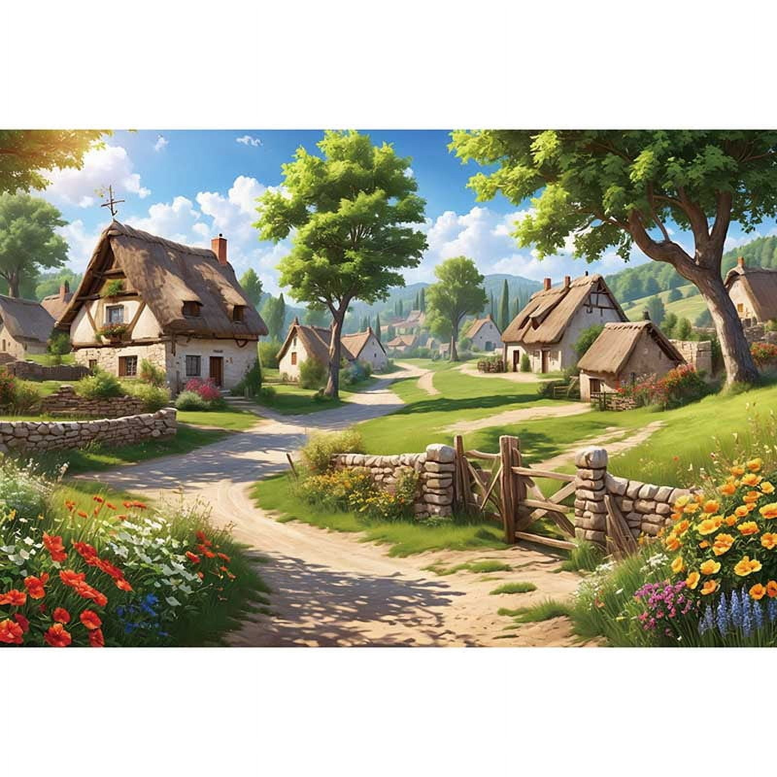 Gre Spring Village Tree s River Photography Backgrounds Natural Rural ...