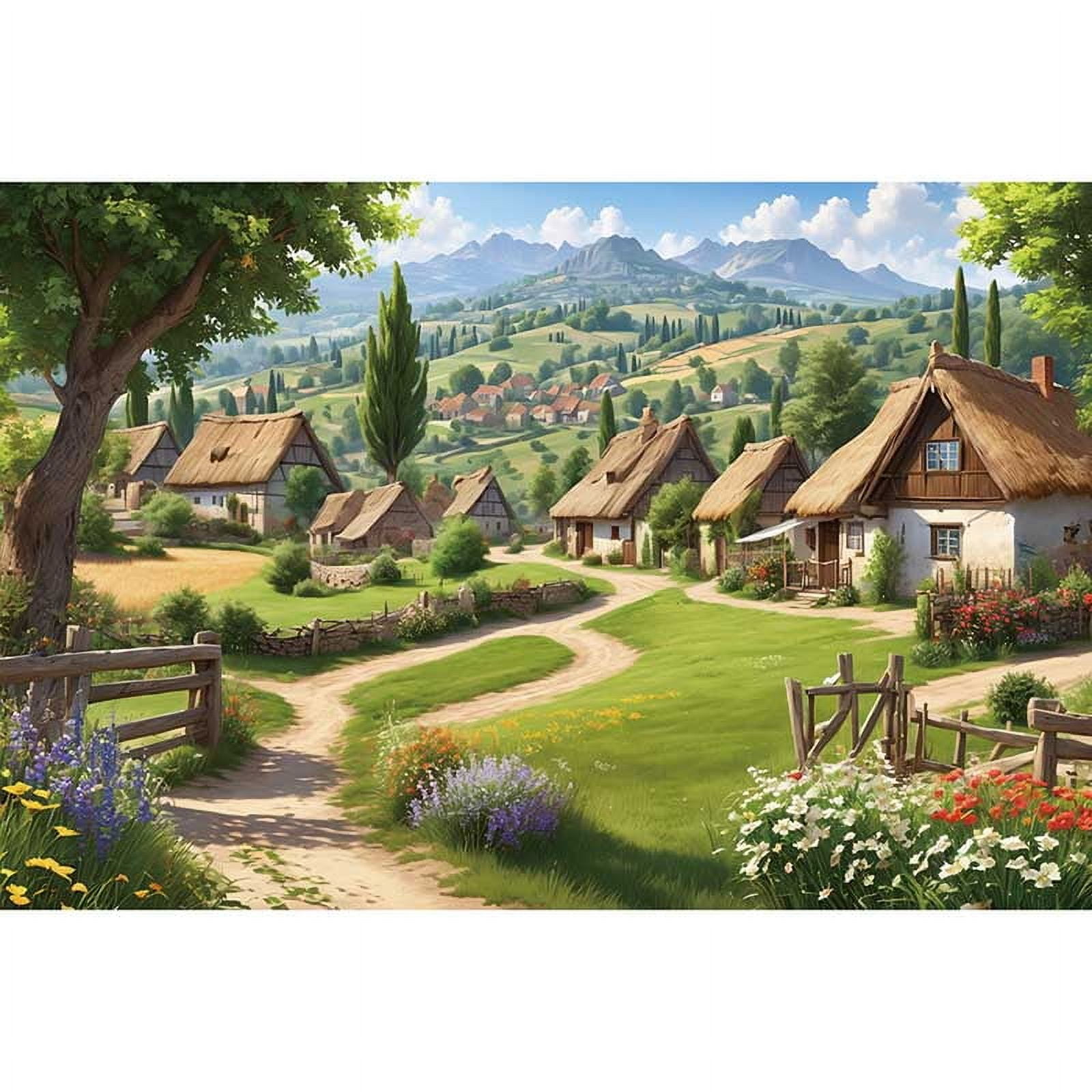 Gre Spring Village Tree s River Photography Backgrounds Natural Rural ...