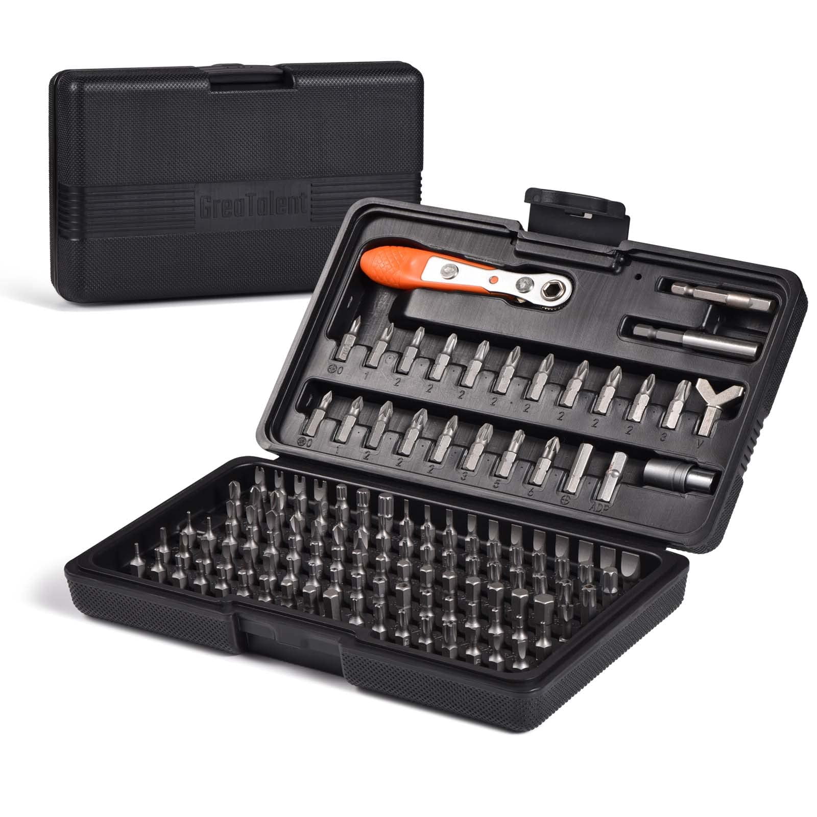 GreaTalent 133in1 Mini Ratchet Wrench Screwdriver Bit Set with 1/4" Hex ...