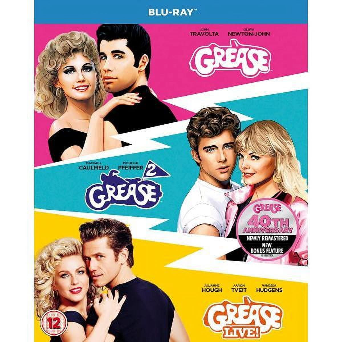 Grease: 3-Movie Collection - 40th Anniversary Edition [Blu-Ray Box Set ...