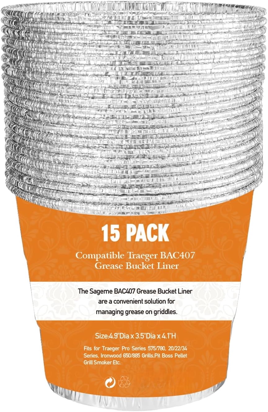 Grease Bucket Liner for Grills,Drip Liner Drip Pan for Grease Bucket ...