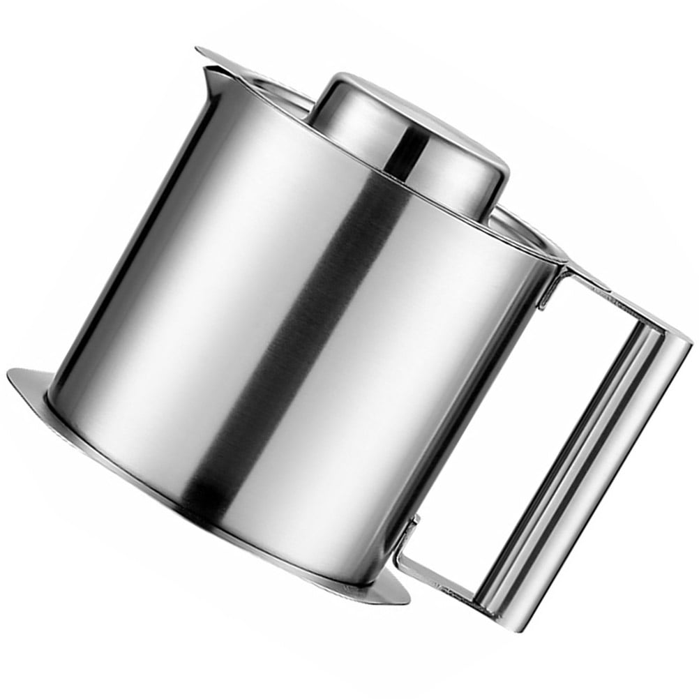 REOFLYUP Round Grease Strainer Pot 1Pack Silver Stainless Steel ...