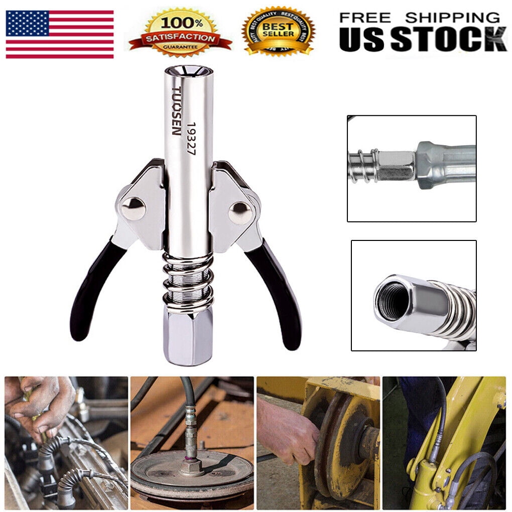 Grease Coupler Heavy-Duty Quick Release Grease Gun Coupler 10000PSI ...