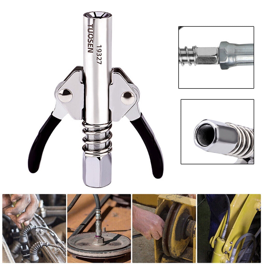 Grease Coupler Heavy-Duty Quick Release Grease Gun Coupler 10000PSI ...