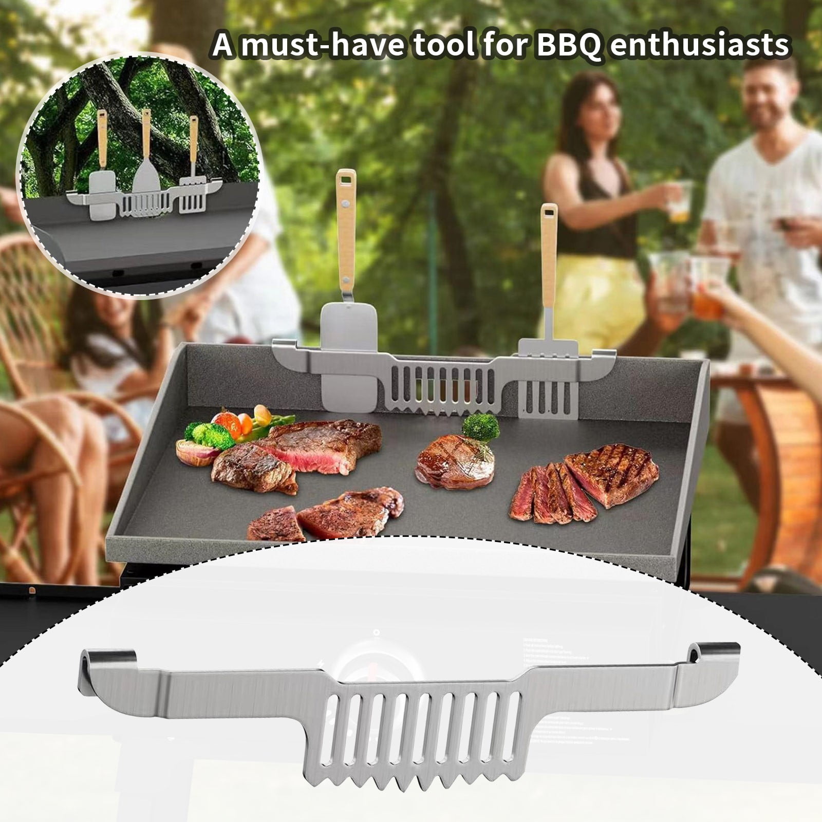 Grease Gate Spatula Holder,11.8 Inch Magnetic Design Stainless Steel ...