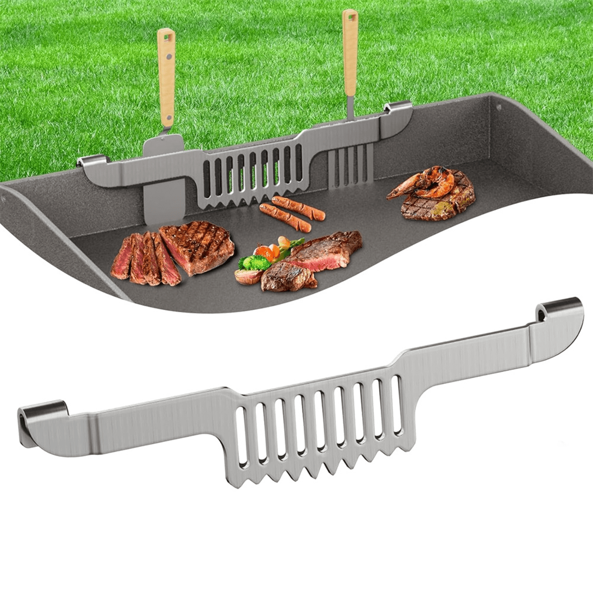 Grease Gate Spatula Holder for Griddle Grease Trap Grill Food Mesh ...
