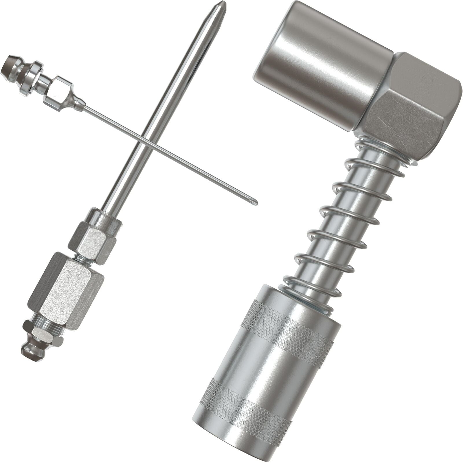 Grease Gun Accessory Kit 90 Degree Coupler Needle Nozzle Grease ...