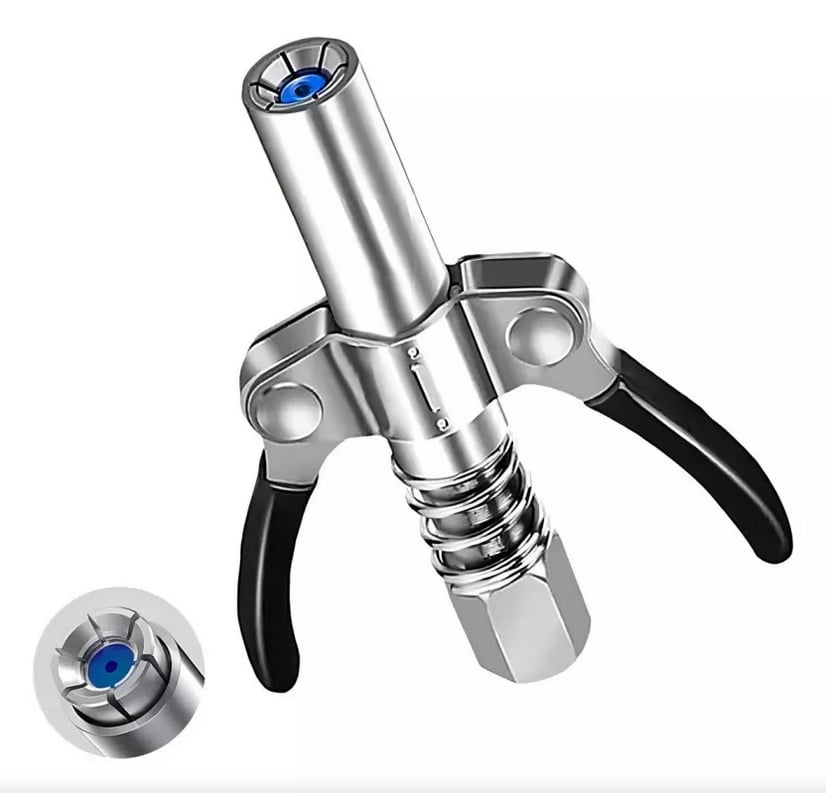 Grease Gun Coupler Double Handle High Pressure Quick Release Lock Oil ...