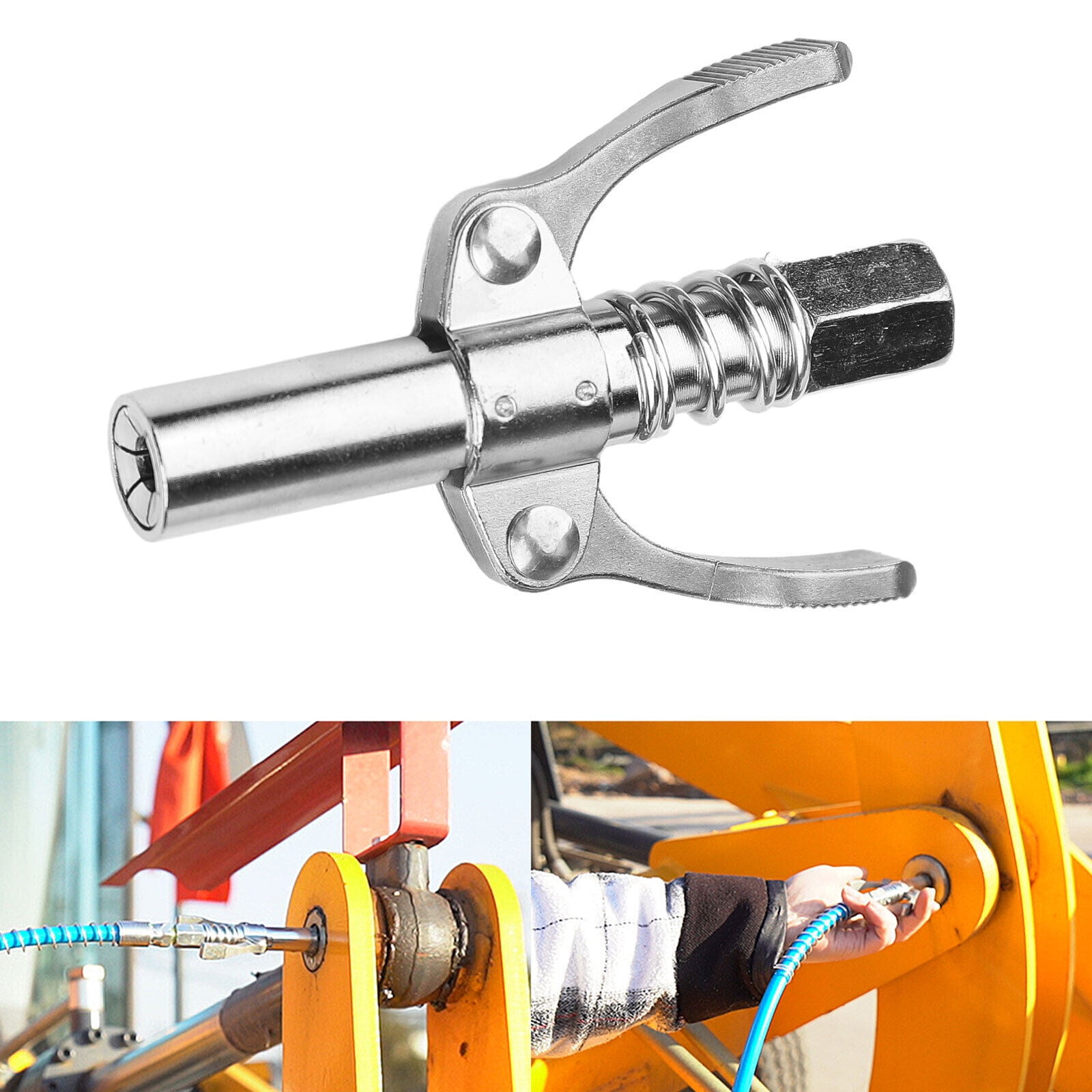 Grease Gun Coupler Heavy-Duty Quick Lock Release Double Handle 10000PSI ...