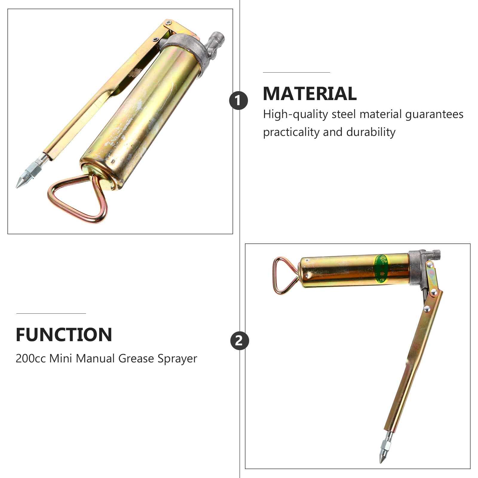 Grease Lubrication Tool 200cc Grease Sprayer Hand-operated Grease ...