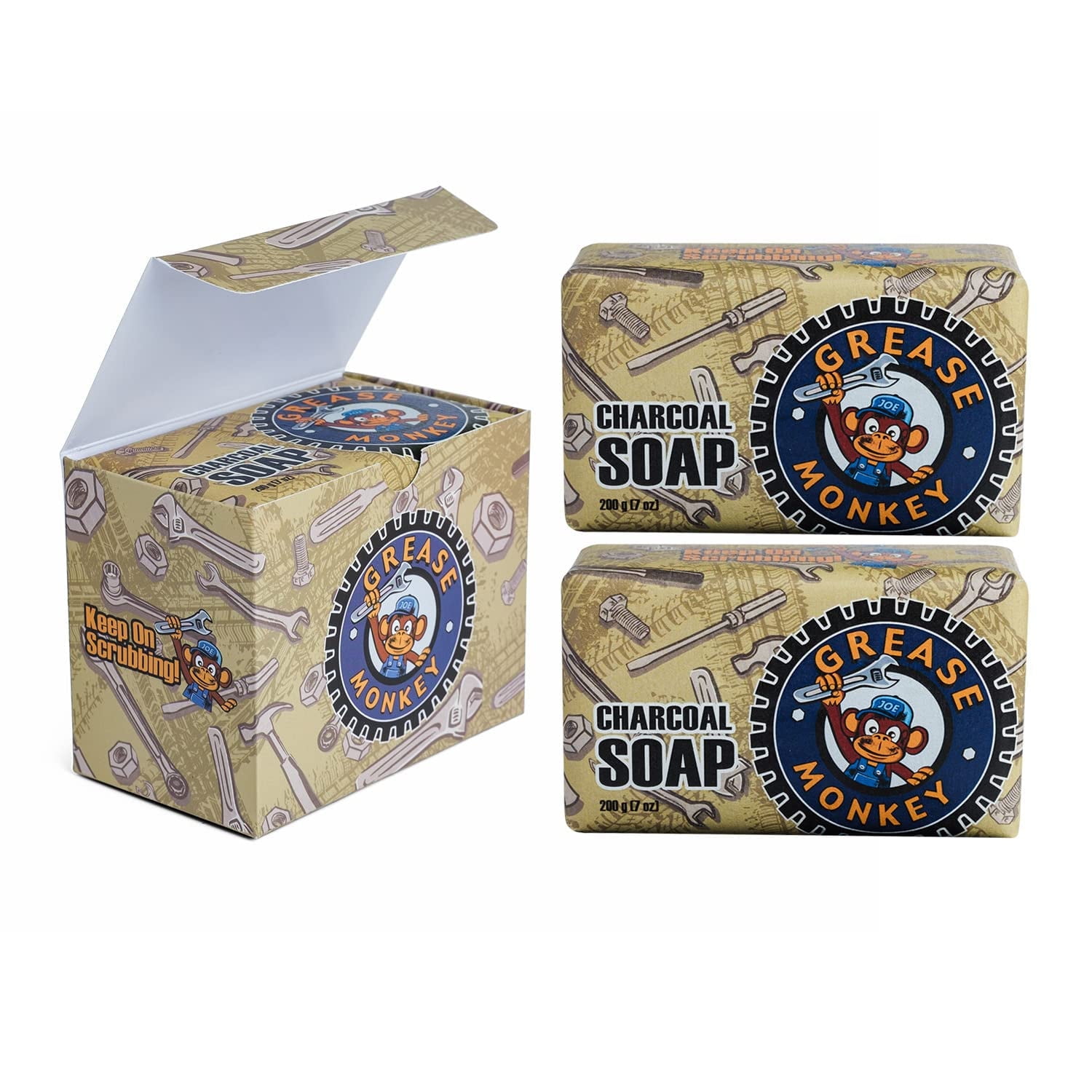 Bali Soap Grease Monkey Exfoliating & Moisturizing Soap for Men, 7 oz ...