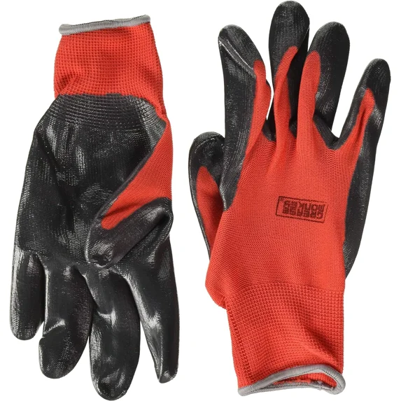 Grease Monkey General Purpose Nitrile Coated Work Gloves Size Large 15 ...